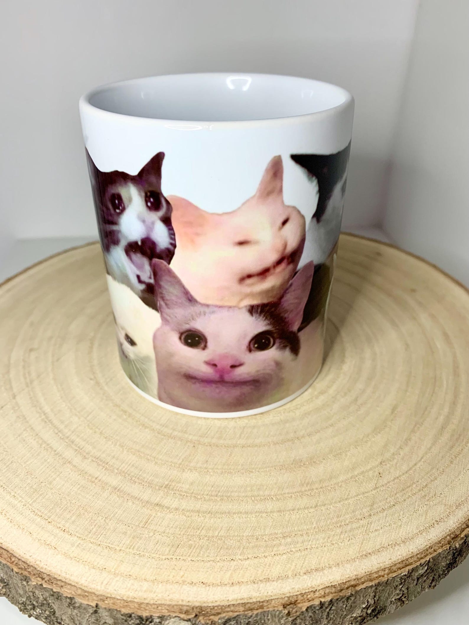 Cat Meme Mug, Crying Cat, Screaming Cat, Funny Cat Mug, Meme Mug, Meme ...