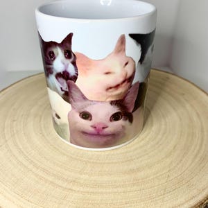 Cat Meme Mug, Crying Cat, Screaming Cat, Funny Cat Mug, Meme Mug, Meme ...