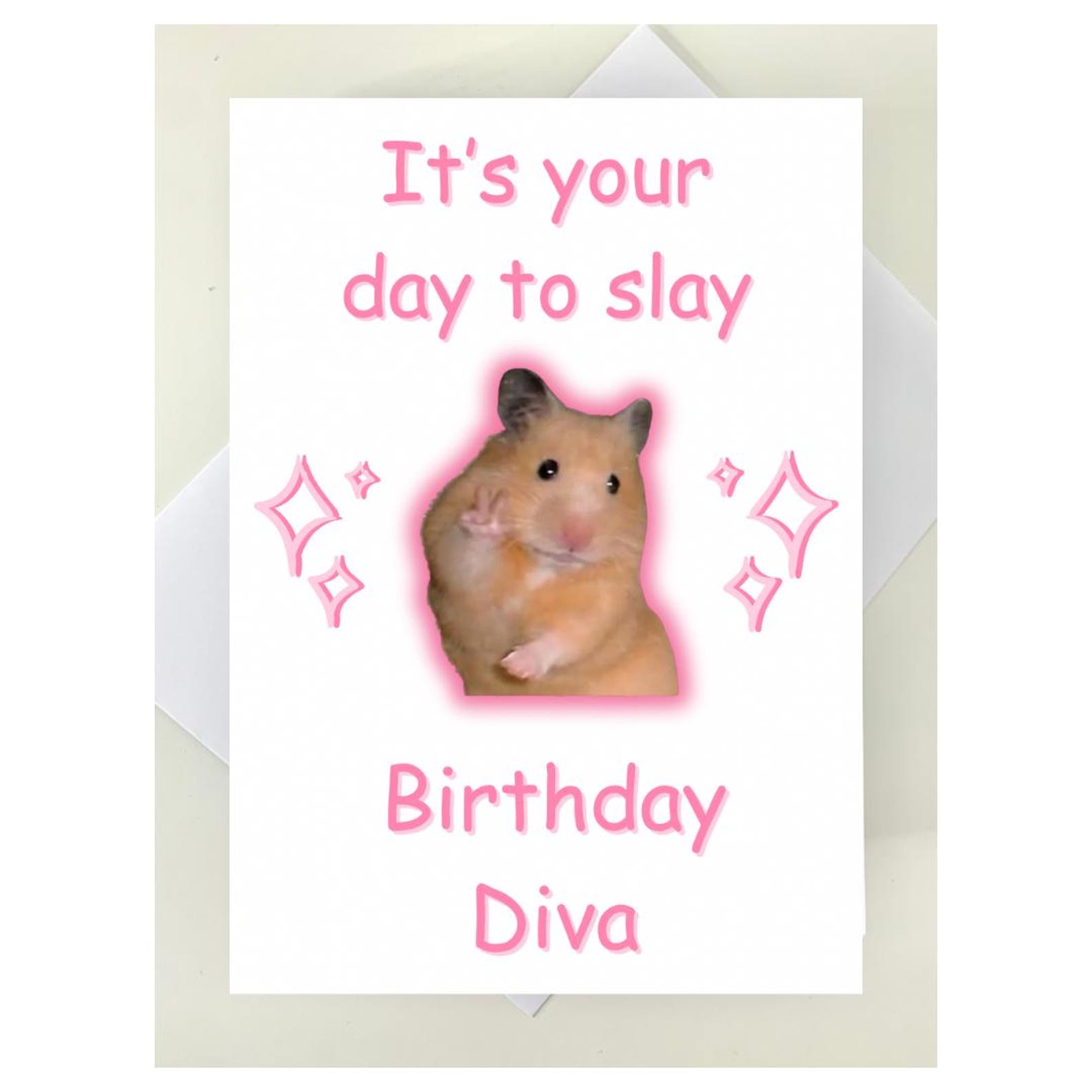 Peace Hamster Birthday Card, Sad Hamster Meme, Funny Meme Birthday Card ...