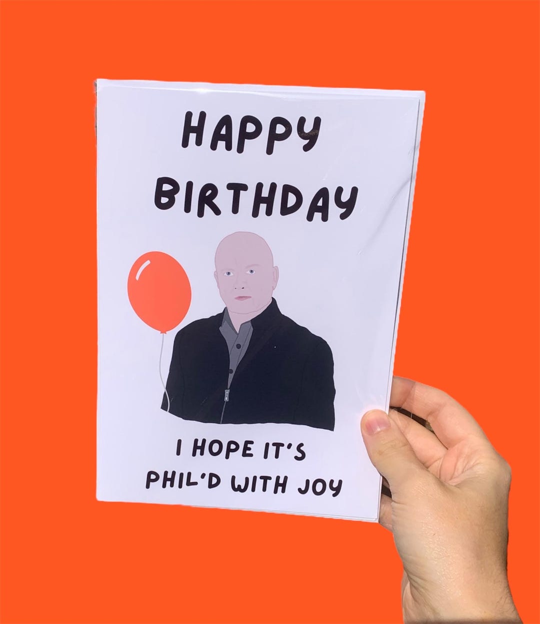Funny Phil Birthday Card, Funny Birthday Card, Phild With Joy - Etsy