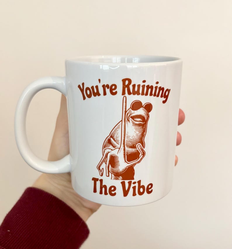 Marcus the Worm Mug, Funny Meme Gift, You’re Ruining the Vibe - Etsy UK