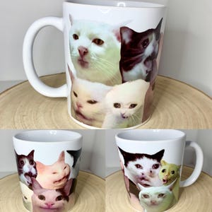 Cat Meme Mug, Crying Cat, Screaming Cat, Funny Cat Mug, Meme Mug, Meme ...