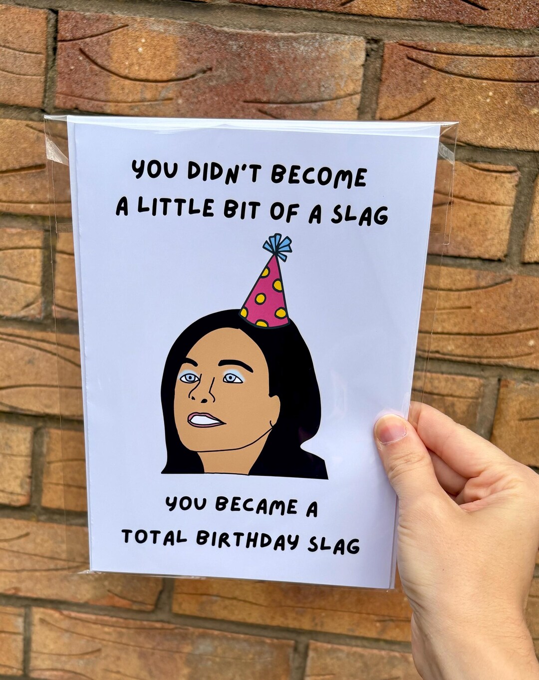 Total Slag Meme Birthday Card, Funny Cheeky Birthday Card for Friend - Etsy
