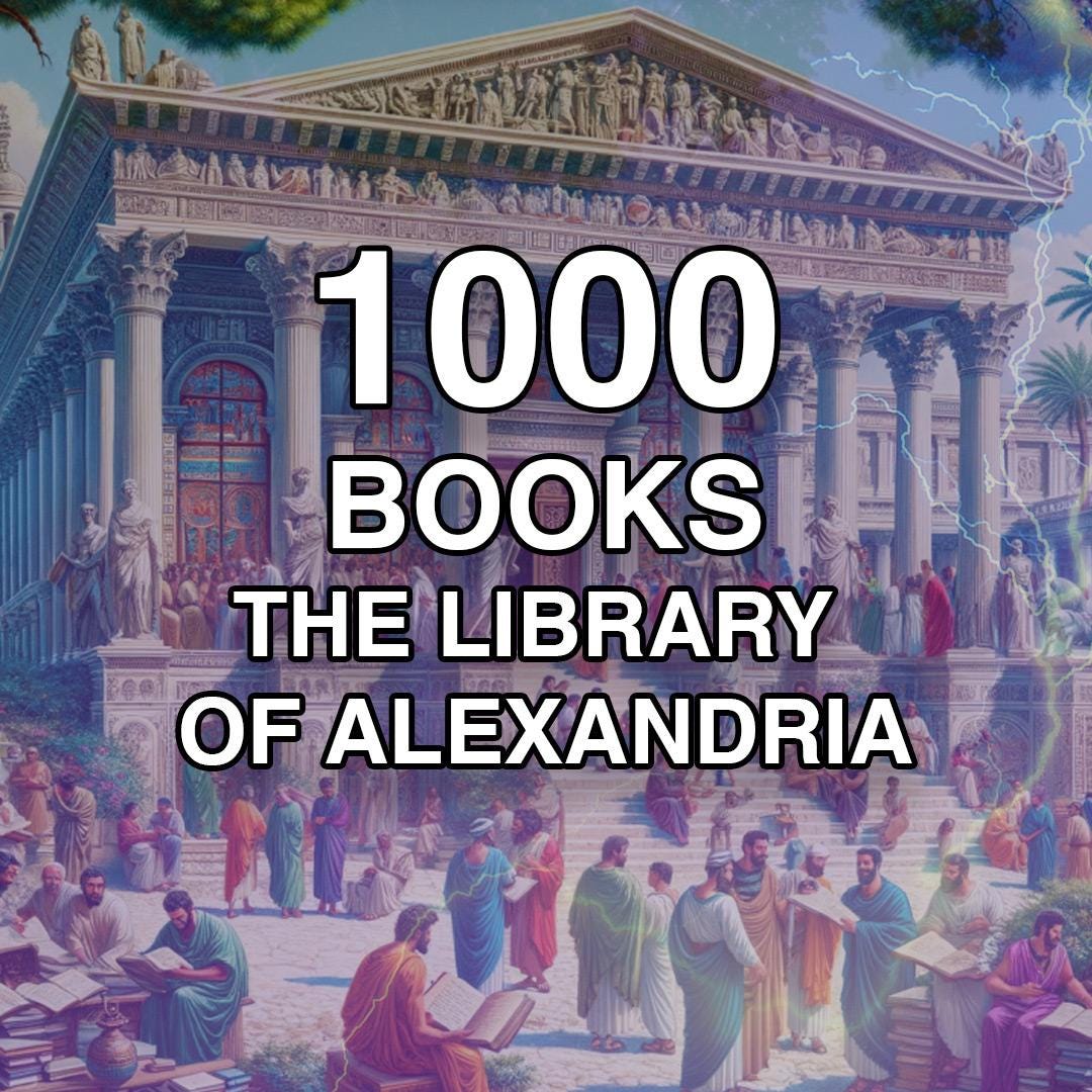1000 Books Library of Alexandria | Paganism Hellenism Herbalism ...