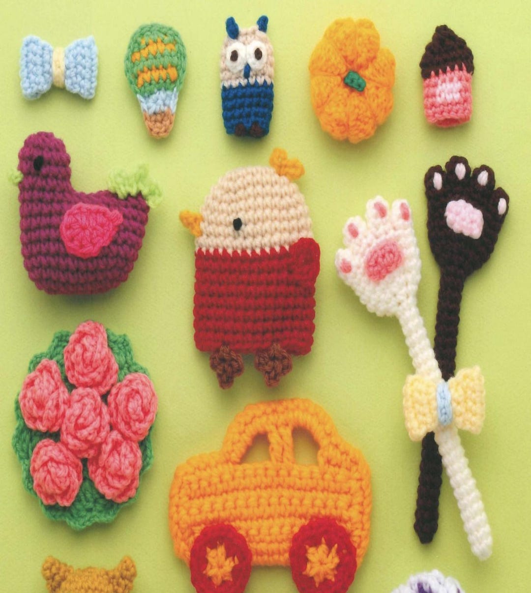 Flower and Animal Crochet Pattern | Japanese Cute Flower Animal Kawaii ...