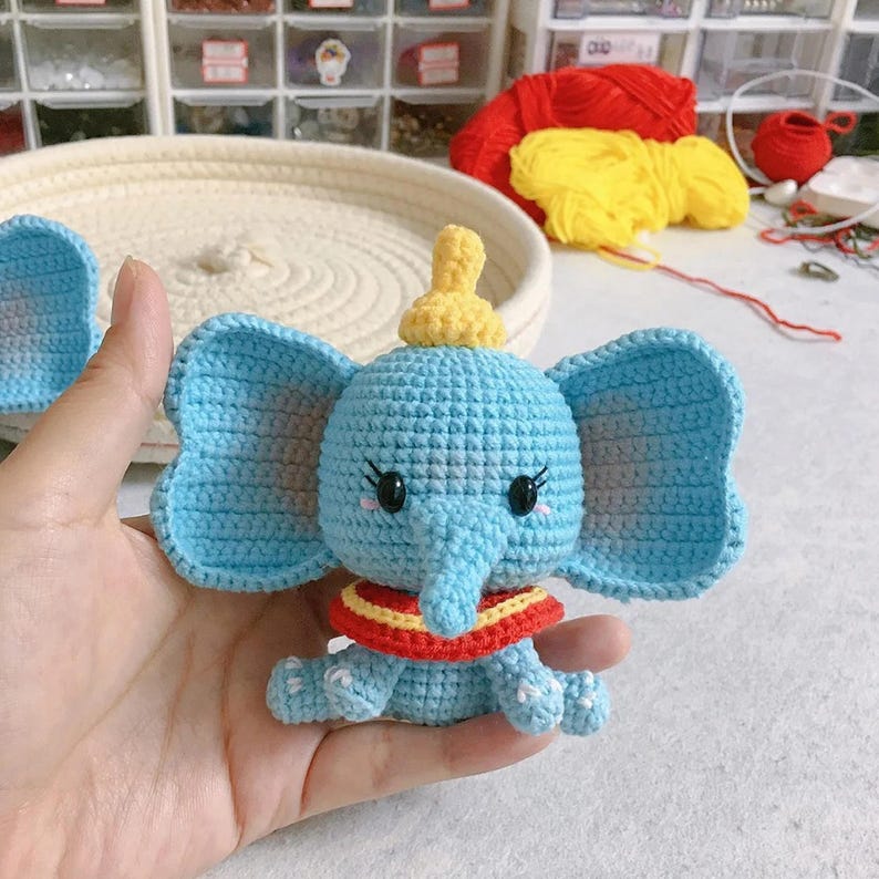 Dumbo Pattern Crochet, Amigurumi Pattern, Downloadable Pattern, Pattern ...