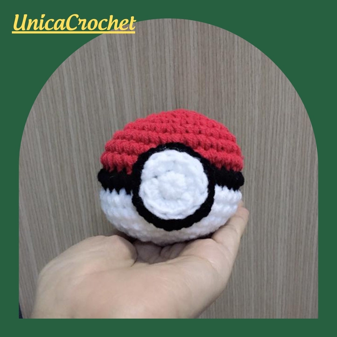 Pocket Ball Crochet Pattern Poke Ball Plushie, Pokemon Amigurumi, Cute ...