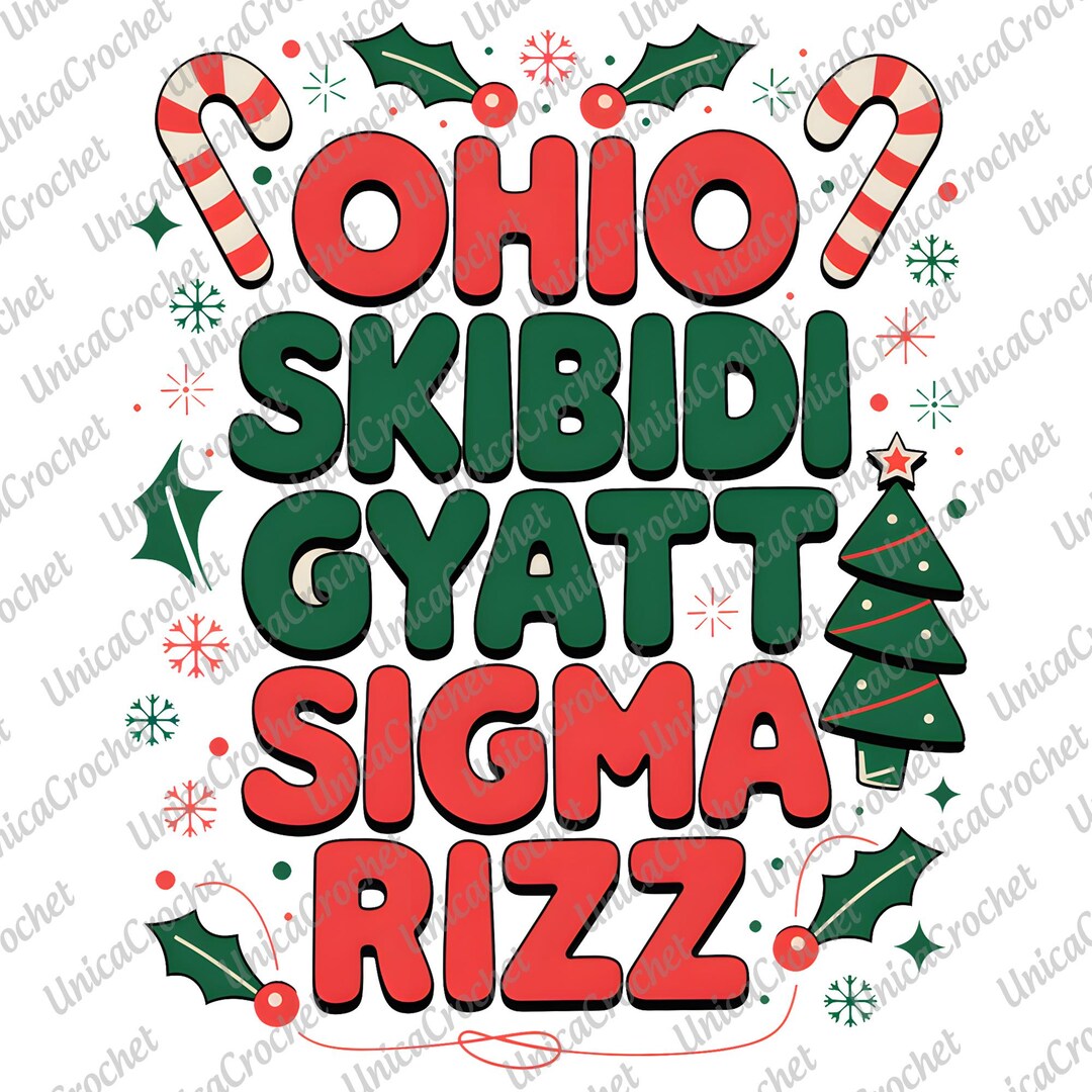 Skibidi Rizzmas PNG, Merry Rizzmas Png, Rude Christmas Png, Gifts ...
