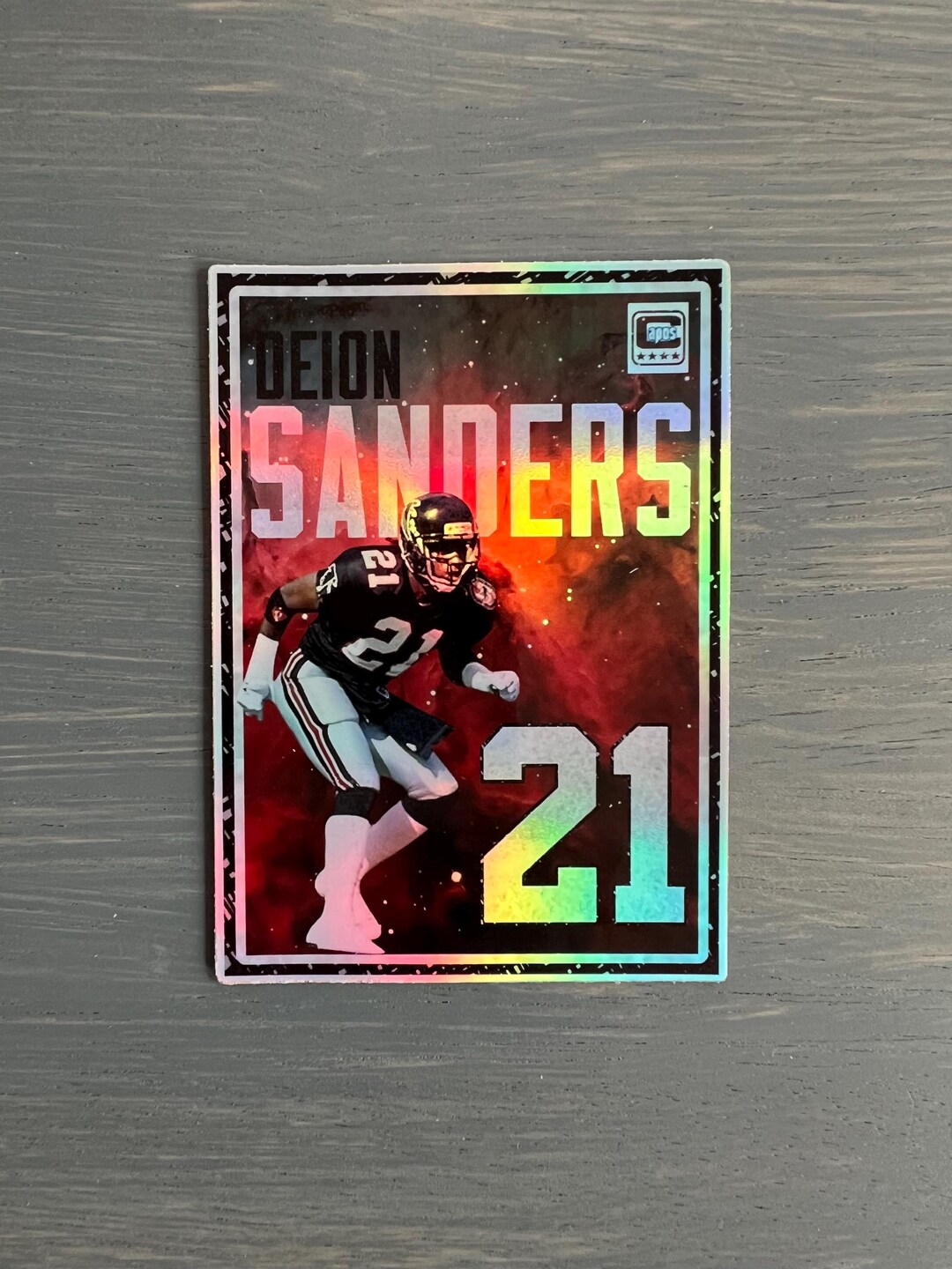 Football Card Themed Sticker. Deion Sanders - Etsy