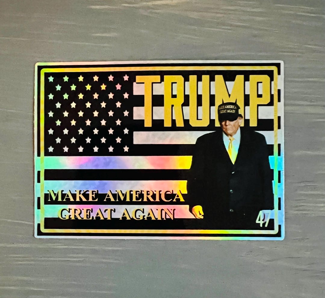 Donald Trump Sticker-make America Great Again Gold Theme - Etsy