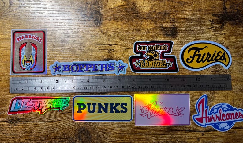 The Warriors Movie Gang Logos Holographic Stickers - Etsy