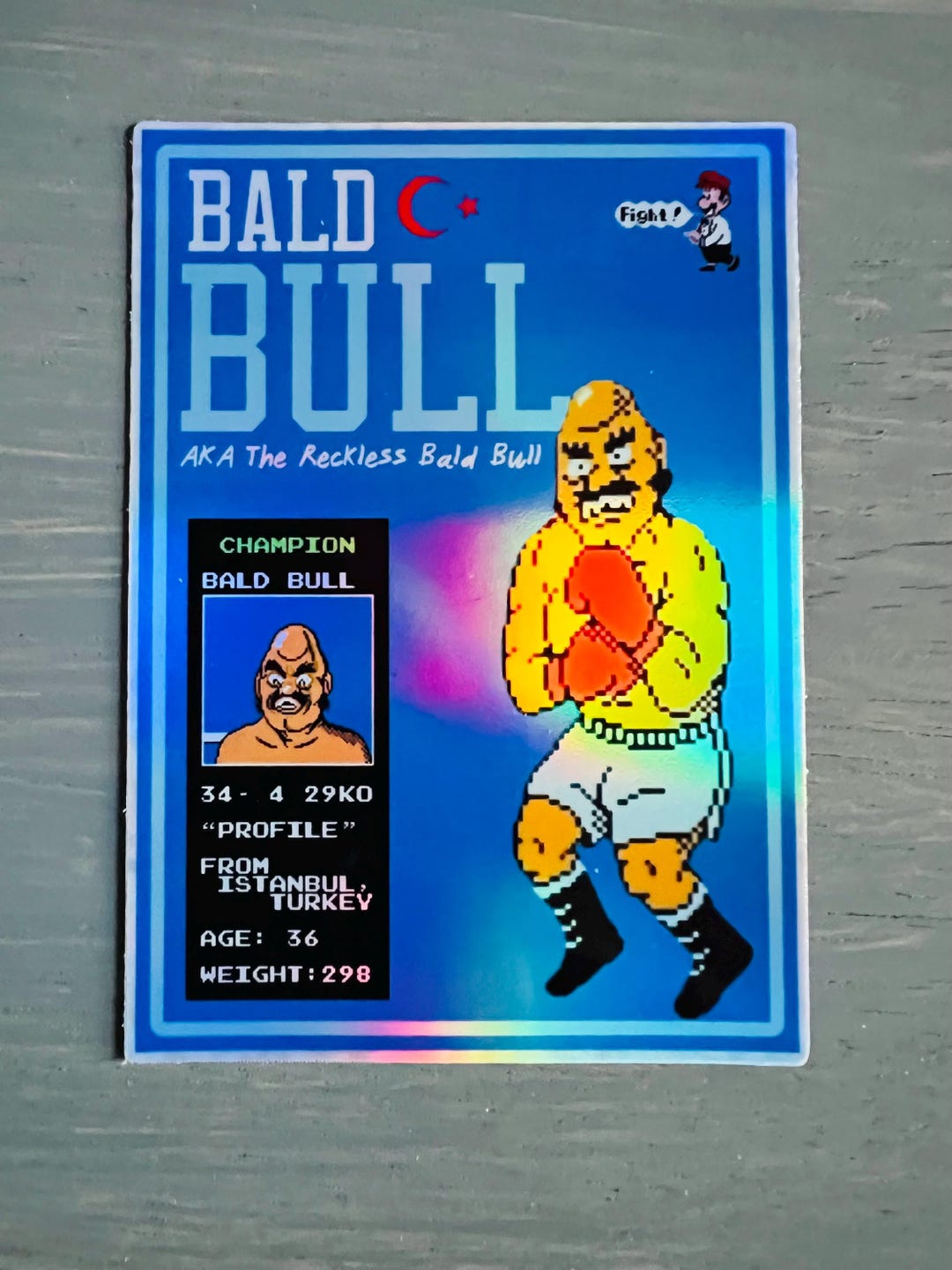 Video Game Sticker, Punch Out Bald Bull - Etsy