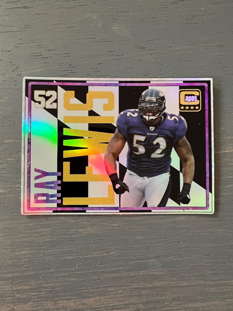 Football Card Themed Sticker. Ray Lewis - Etsy