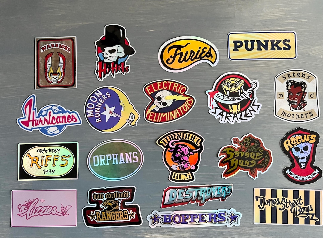 The Warriors Movie Gang Logos Holographic Stickers - Etsy
