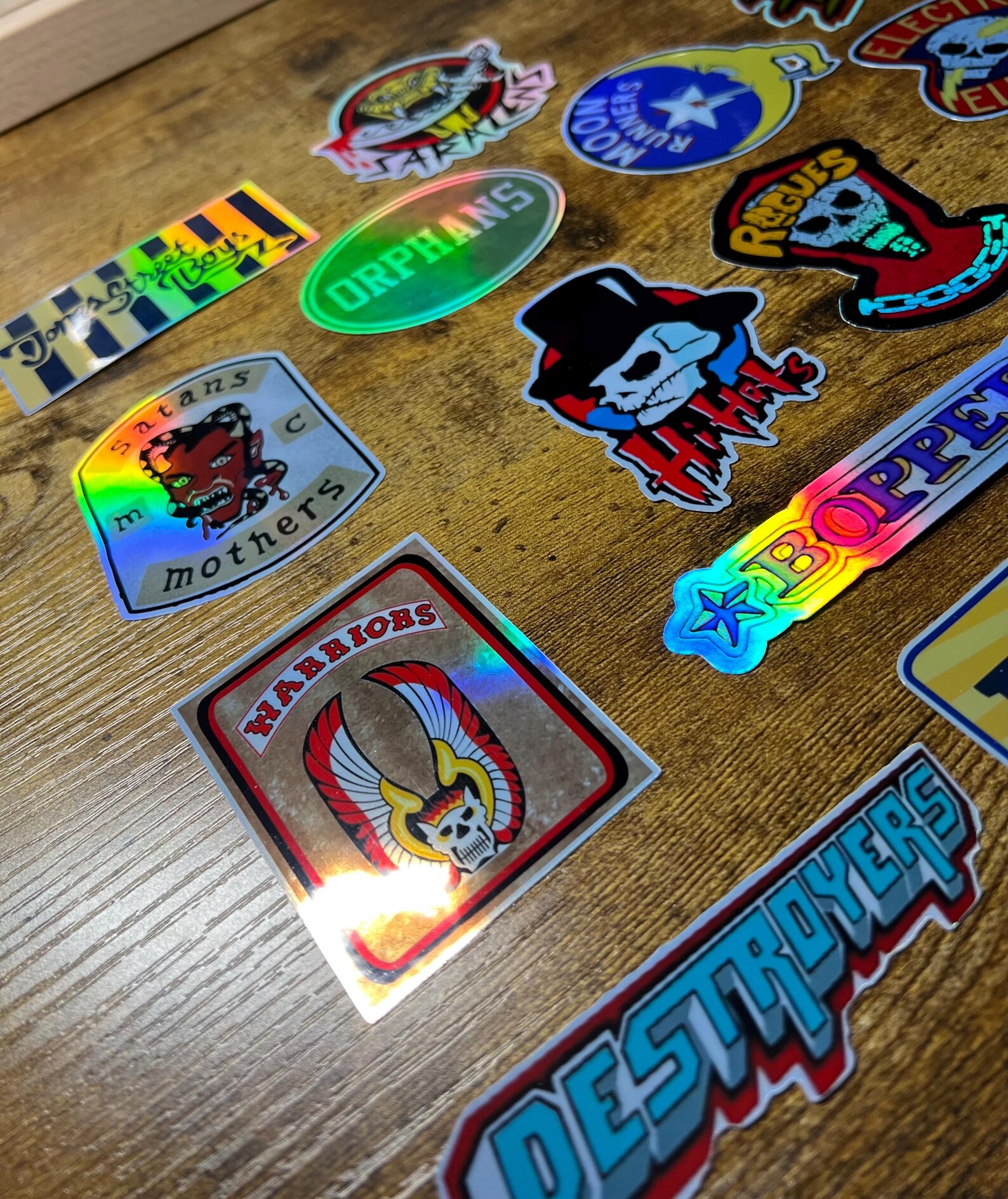 The Warriors Movie Gang Logos Holographic Stickers - Etsy
