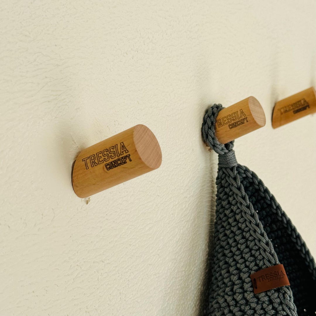 Wooden Wall Hooks, Wooden Peg Hook, Decorative Wall Coat Hooks, Wall ...