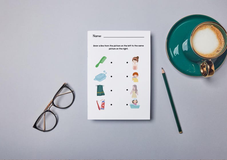 Printable Matching Worksheets for Kids, Pre-k to Grade 1, Educational ...
