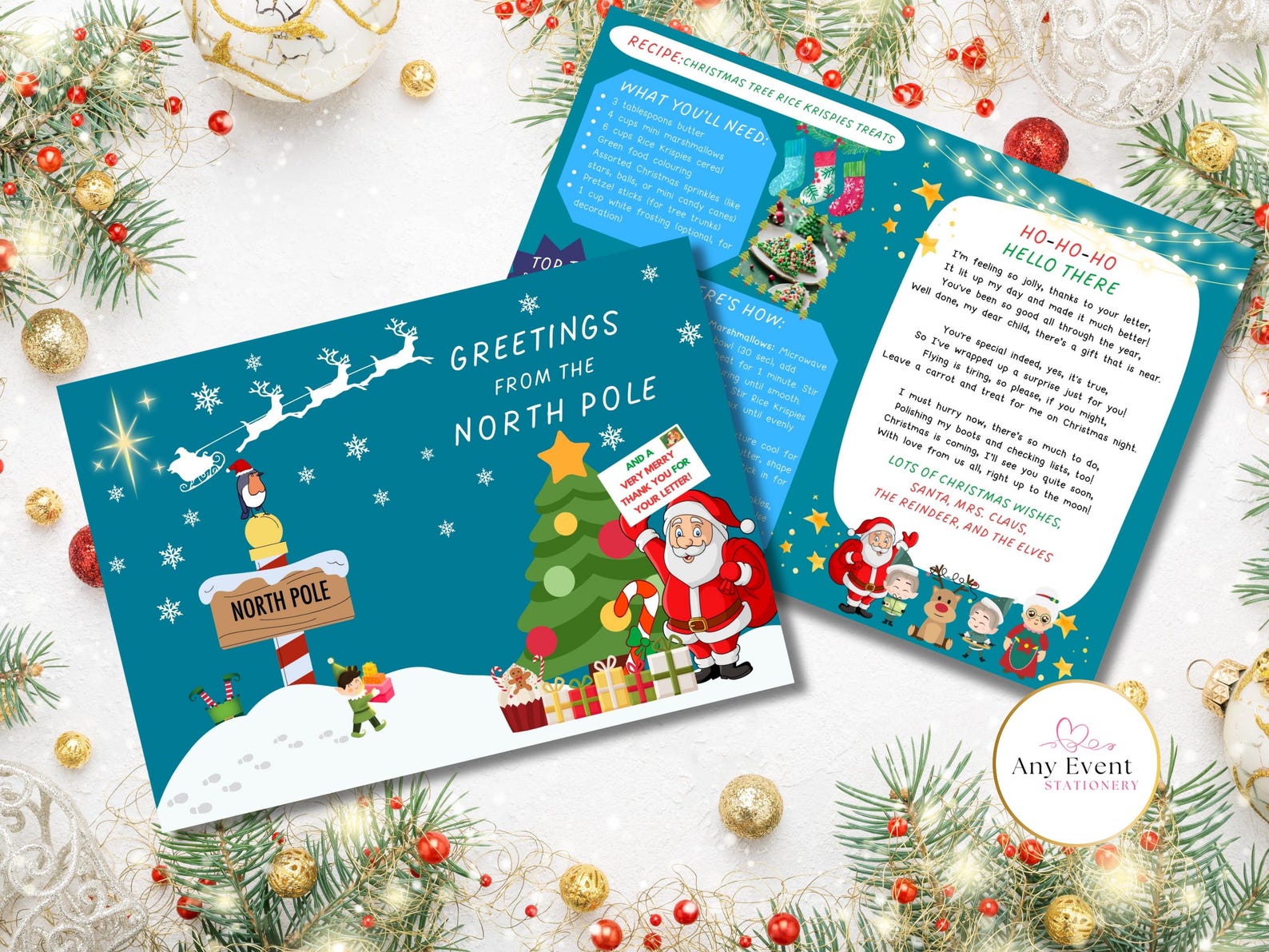 Letter From Santa Claus, Christmas Printable Santa Letter, Size A4 ...