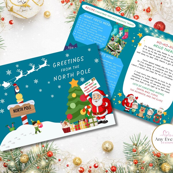 Letter From Santa Claus, Christmas Printable Santa Letter, Size A4 ...