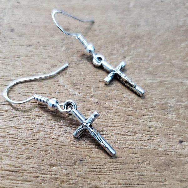 Crucifix Earrings - Etsy