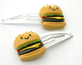 Hamburger Hair Clip | Etsy