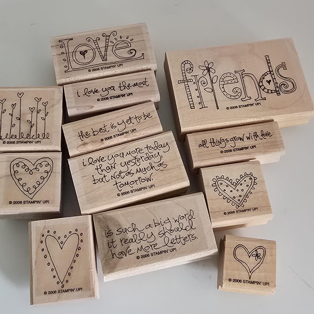 Stampin up Love Matters Set of 12 Gently Used Stamps - Etsy