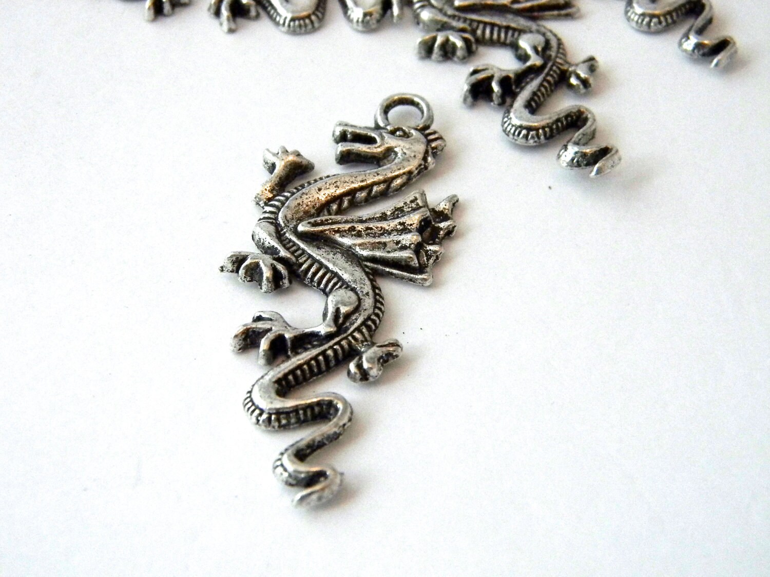 Large Dragon Charms-set of Four | Etsy