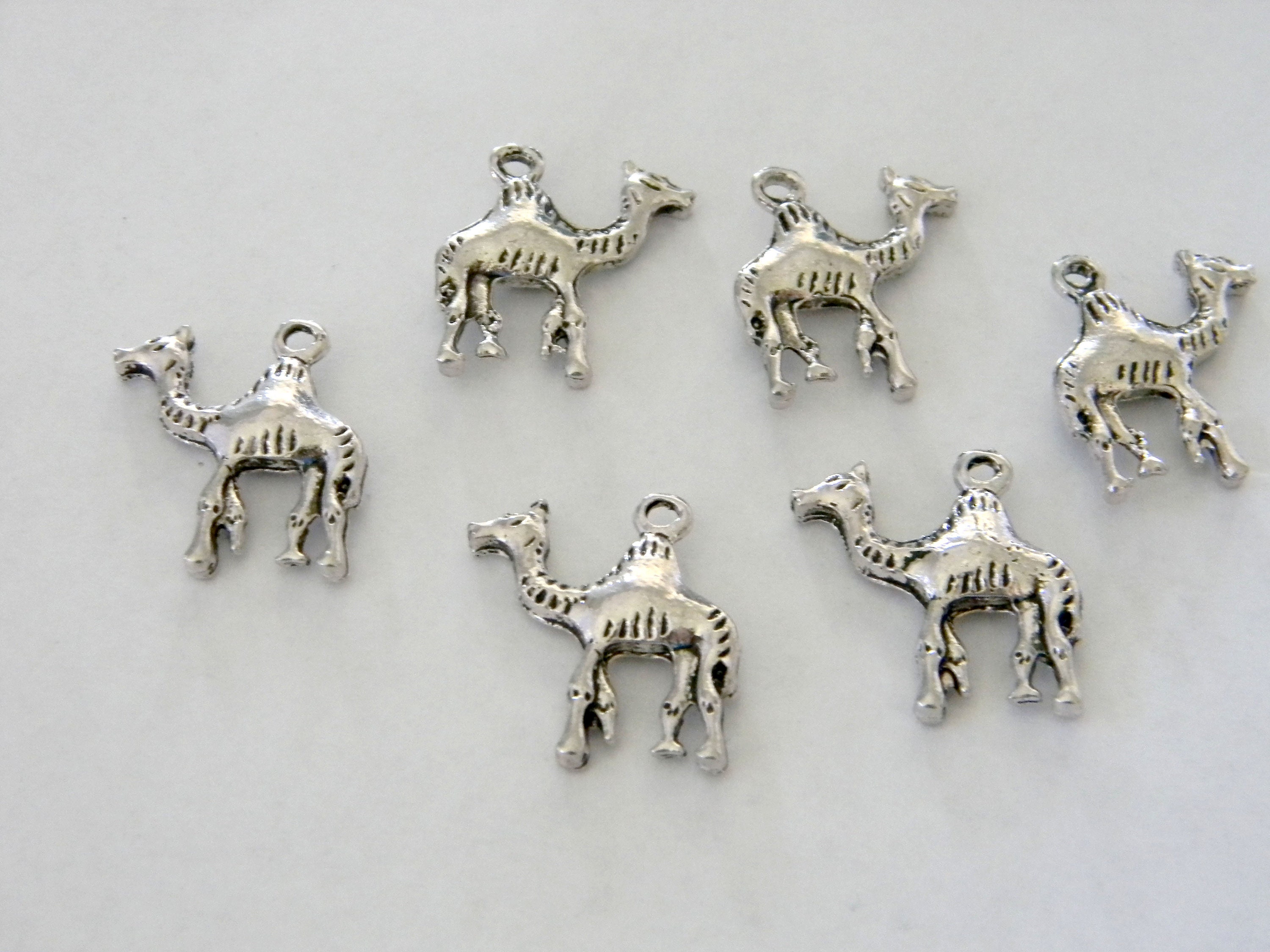 Camel Charms Set of 6 Silver Color 21x18mm - Etsy UK