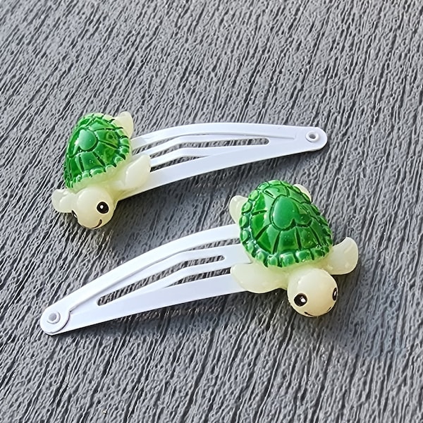 Turtle Hair Clips - Etsy