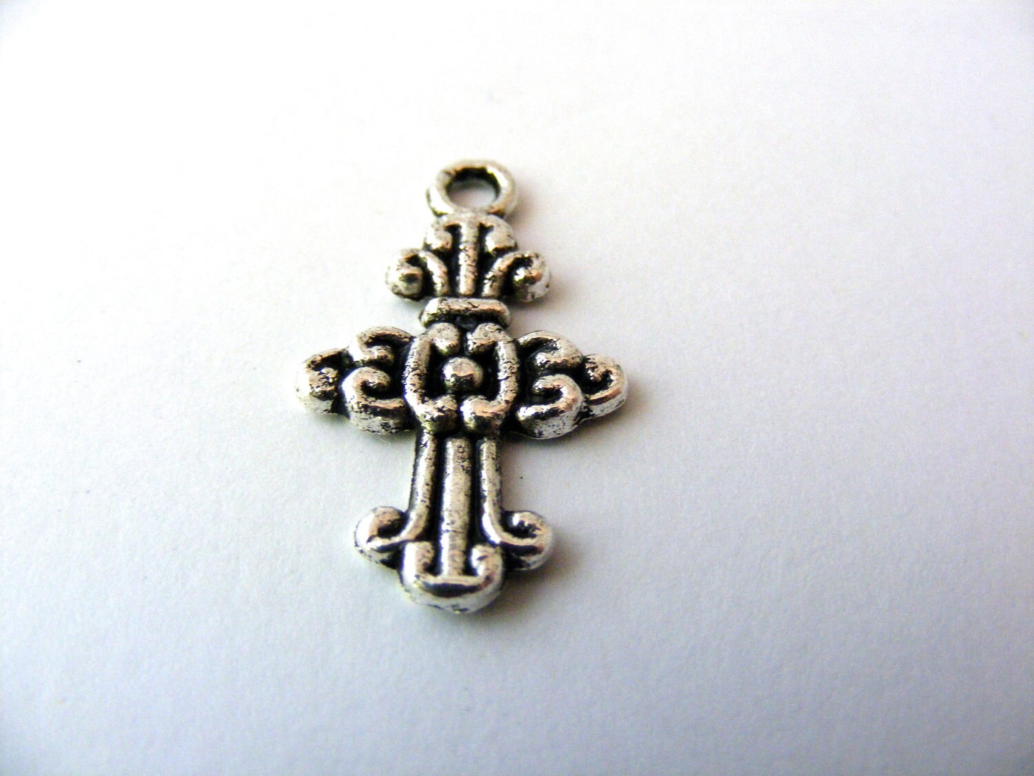 Cross Charms Set of 10 Silver Color 25x15mm | Etsy