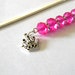 Crown Bookmark With Hot Pink Glass Beads Shepherd Hook Steel Bookmark ...