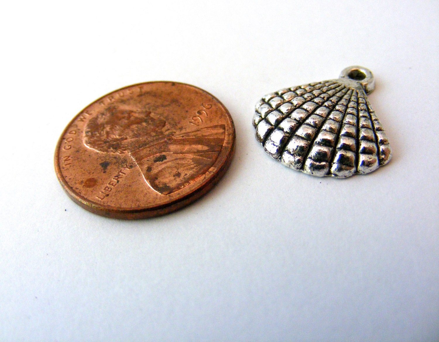 Shell Charms Set of 10 Silver Color 16x18mm | Etsy