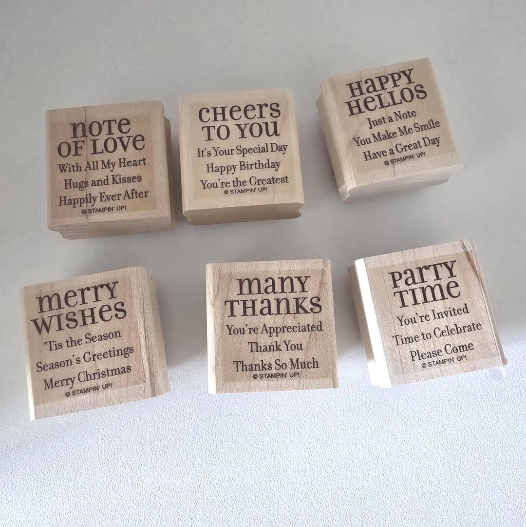 Stampin up Lots of Thoughts 6 Piece Gently Used Set Stamps - Etsy