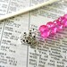 Crown Bookmark With Hot Pink Glass Beads Shepherd Hook Steel Bookmark ...