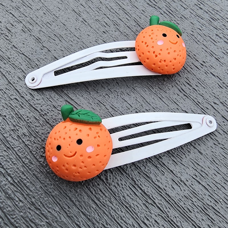 Orange Hair Clips - Etsy