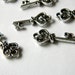 Small Key Charms Set of 10 Silver Color 21x19mm - Etsy