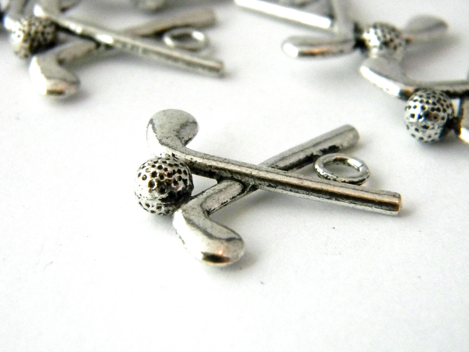 Golf Club Charms Set of 10 Silver Color 25x20mm - Etsy