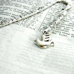 Fancy Dove Bookmark With Clear Glass Beads Shepherd Hook Bookmark ...