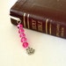 Crown Bookmark With Hot Pink Glass Beads Shepherd Hook Steel Bookmark ...