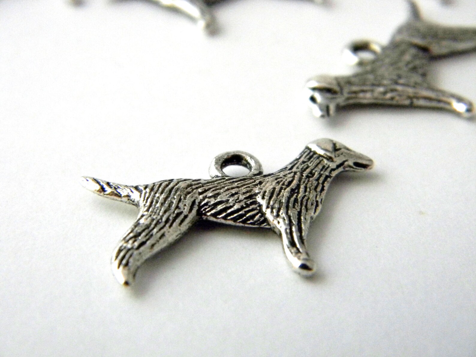 Dog Charms Set of 10 Silver Color Retriever Charms 16x24mm | Etsy