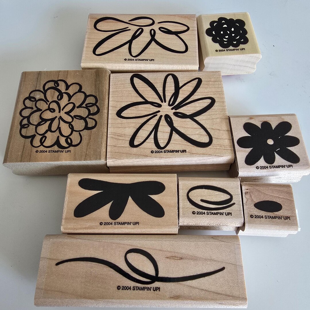 Stampin up Definitely Decorative Bloomin Wonderful Set of 9 Gently Used ...