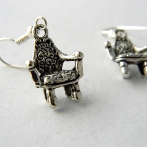 Victorian Chair Earrings Silver Color Dangle Earrings - Etsy