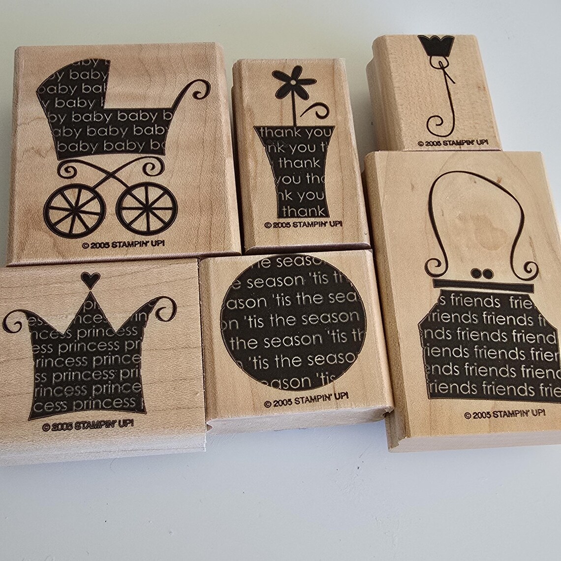 Stampin up Oh, My Word 6 Piece Gently Used Set Special Occasion Stamps ...