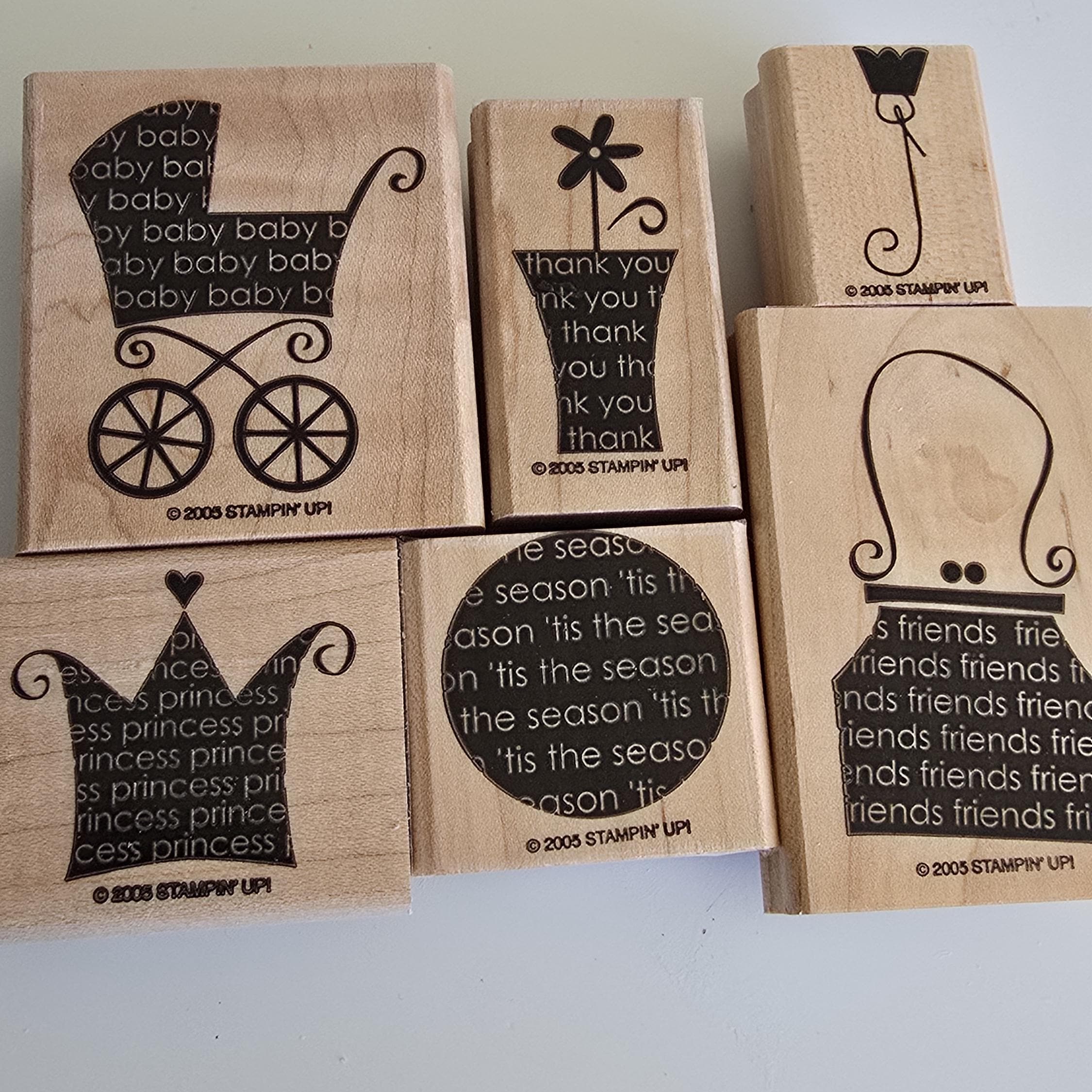 Stampin up Oh, My Word 6 Piece Gently Used Set Special Occasion Stamps ...