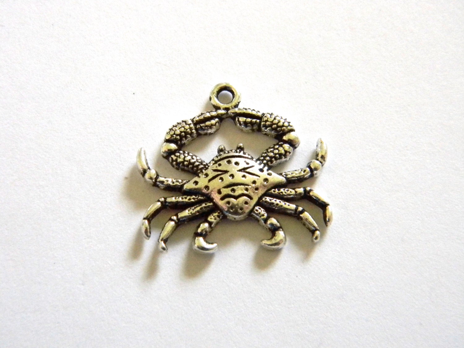 Detailed Crab Charms Set of 6 Silver Color 23x24mm - Etsy India