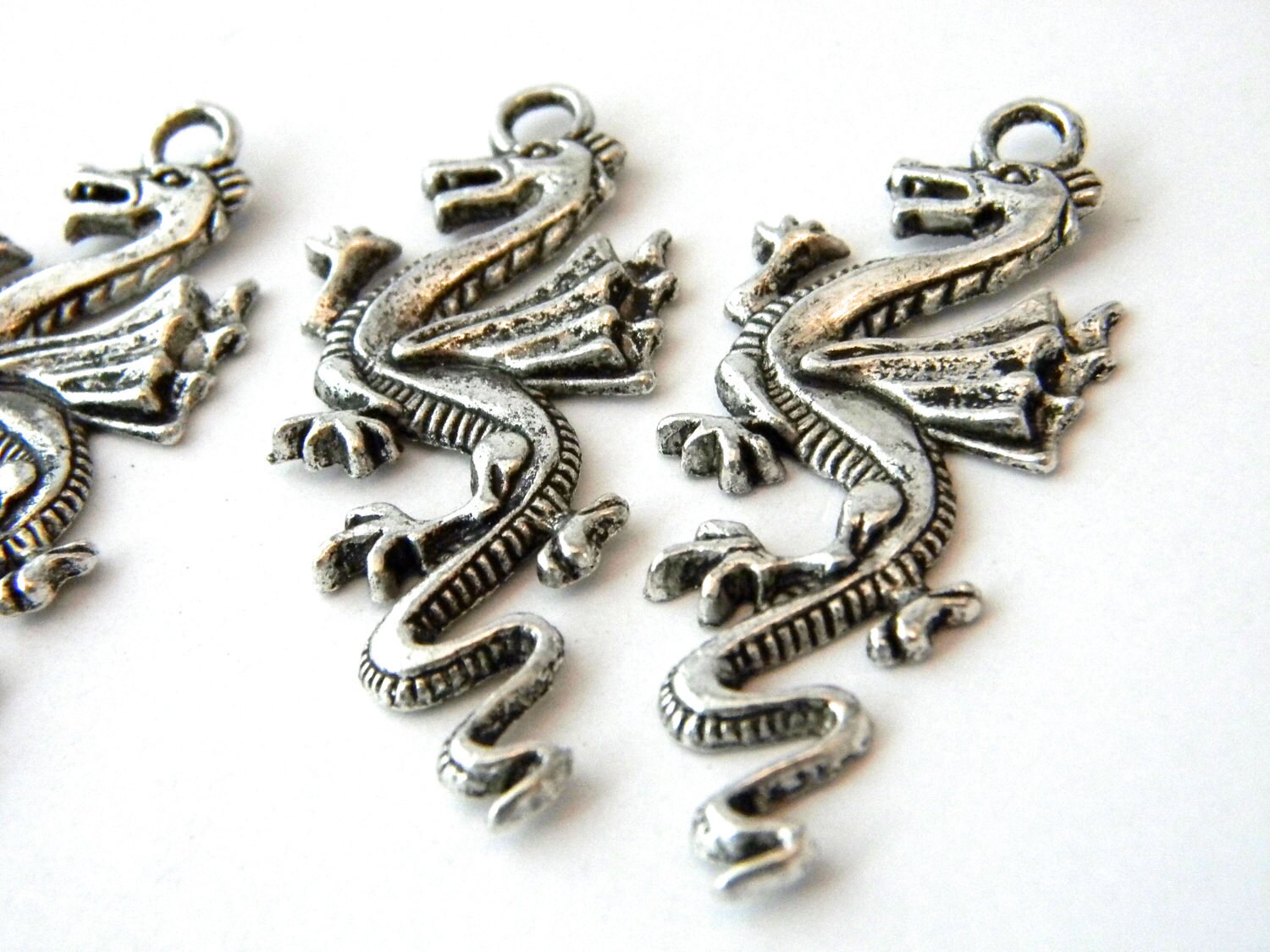 Large Dragon Charms-set of Four | Etsy