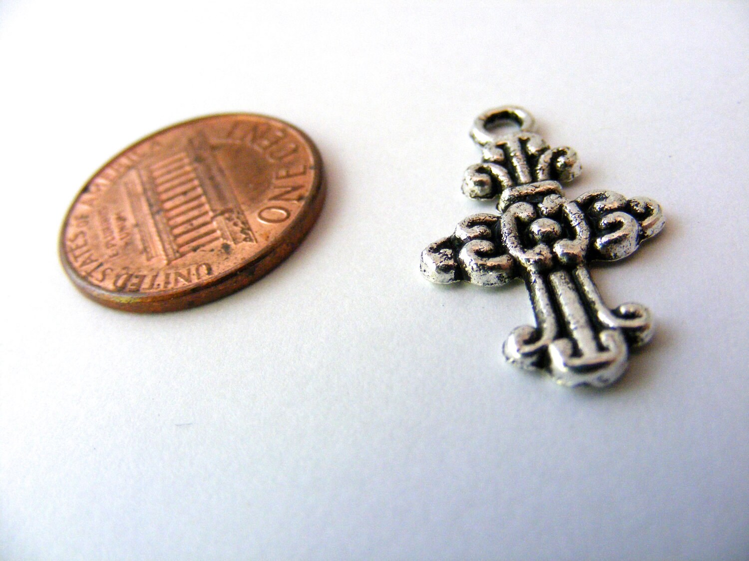 Cross Charms Set of 10 Silver Color 25x15mm - Etsy