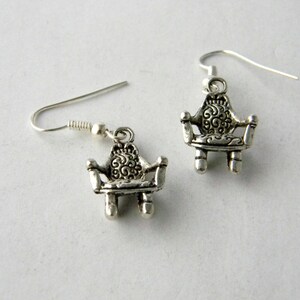 Victorian Chair Earrings Silver Color Dangle Earrings - Etsy