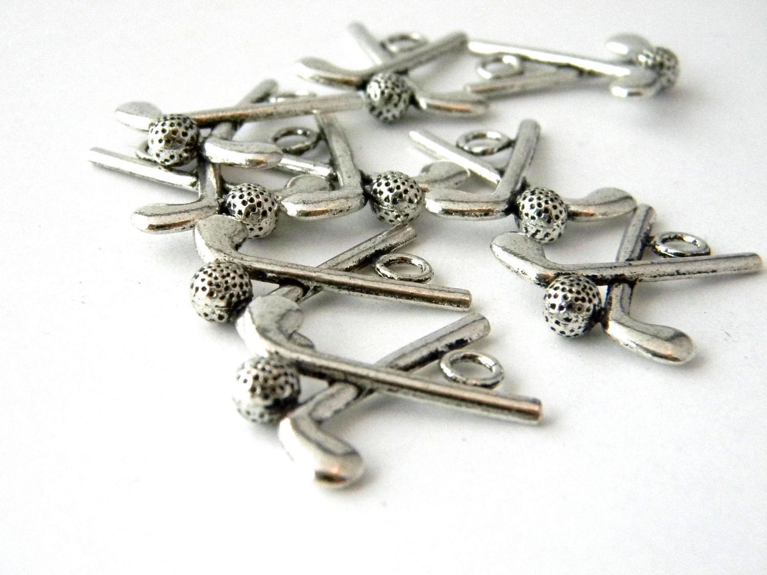 Golf Club Charms Set of 10 Silver Color 25x20mm - Etsy