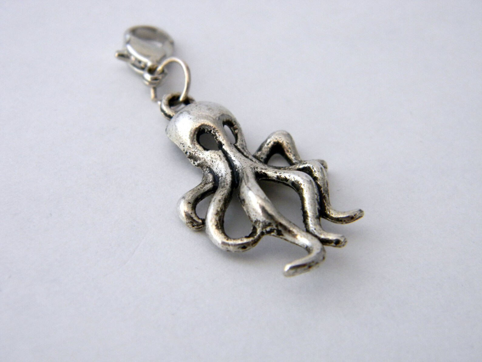 Octopus Charm With Lobster Clasp Silver Color Necklace Charm Bracelet ...